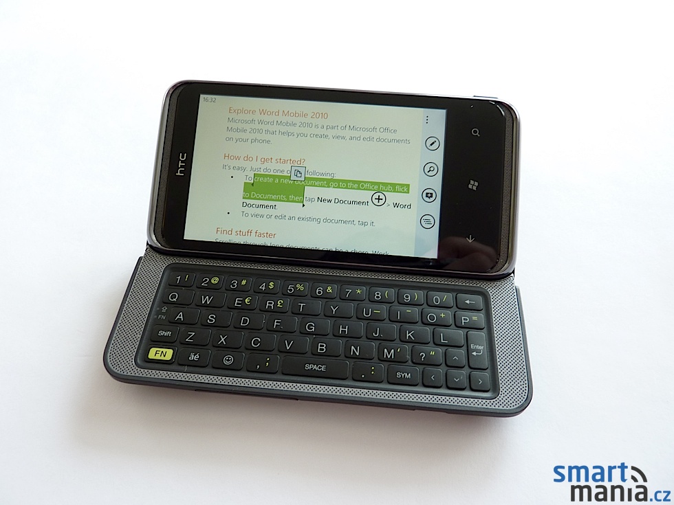 Velká recenze HTC 7 Pro: Šikula s Windows Phone 7 a QWERTY klávesnicí ...