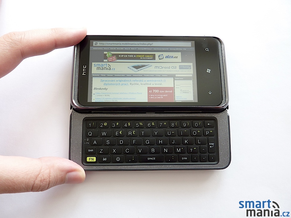 Velká recenze HTC 7 Pro: Šikula s Windows Phone 7 a QWERTY klávesnicí ...